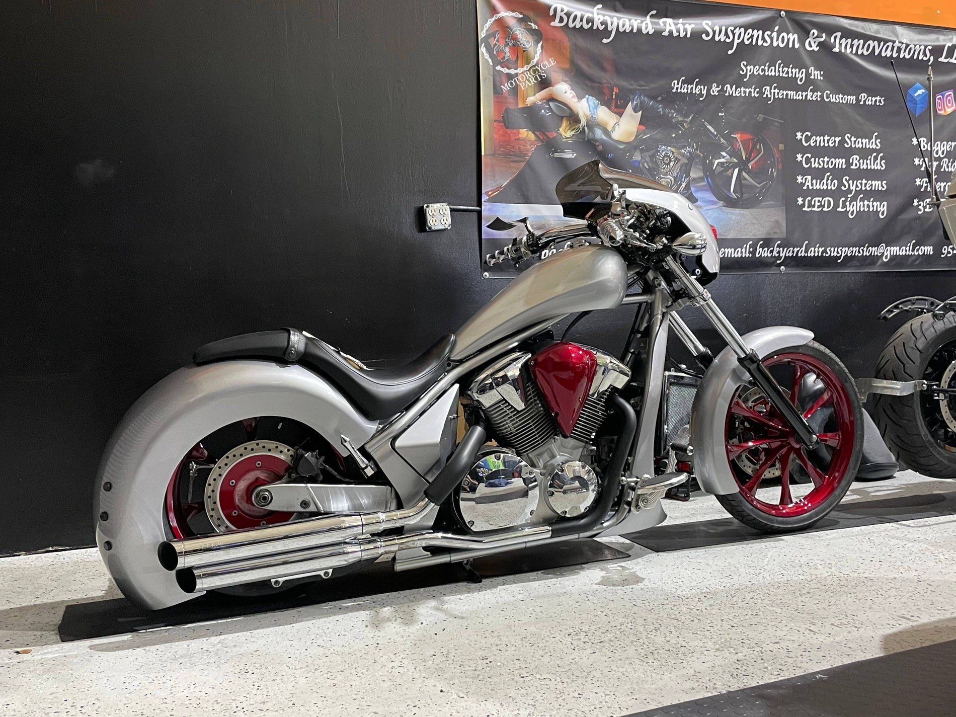 Honda Fury Manual Center Stand | Backyard Air Suspension & Innovations ...