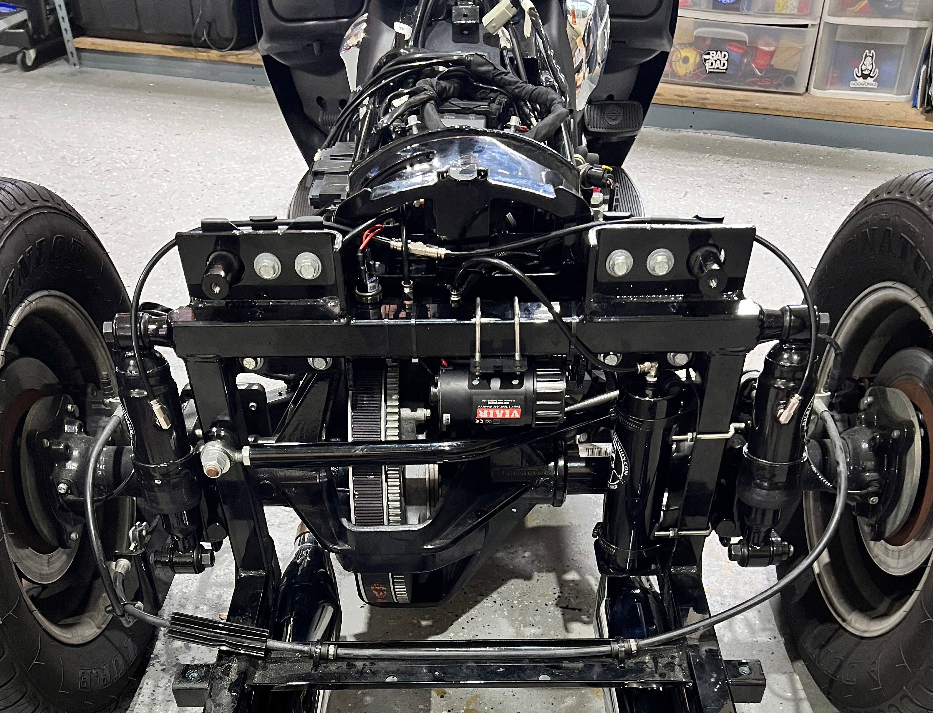 Harley Trike Rear Fast Up Air Ride Kit | Backyard Air Suspension ...